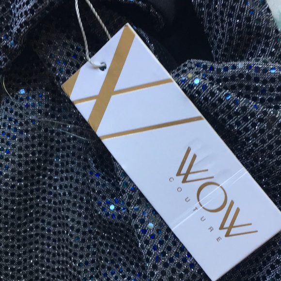 WOW couture | Dresses | Glittery Asymmetric Cut Out Disco Ball Dress By ...